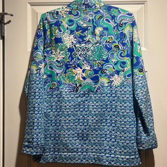 Lilly Pulitzer | Tops | Lily Pulitzer Upf 5 Spf Skipper Popover Blue ...